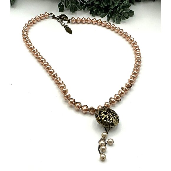 Coldwater Creek | Jewelry | Vintage Style Dusty Rose Fuax Pearl Beaded ...